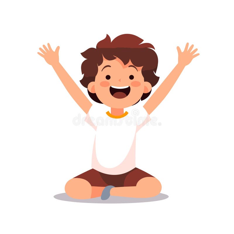 Happy Kid Vector Flat Minimalistic Isolated Illustration Stock Vector - Illustration of symbol ...