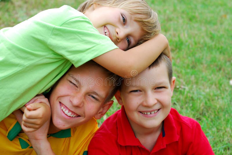 Happy kids stock image. Image of group, child, cheery - 2989507