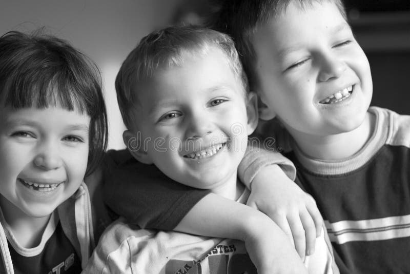Happy kids stock image. Image of home, brothers, brother - 553127
