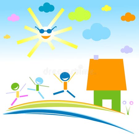Kids Jumping Sun Silhouette Stock Illustrations – 284 Kids Jumping Sun ...