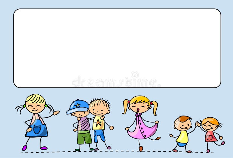 Happy Kids Dance, Sing, Jump, Run,vector Stock Vector - Illustration of ...