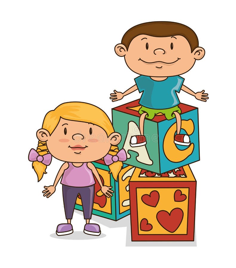 Happy kids design stock illustration. Illustration of kids - 67664458