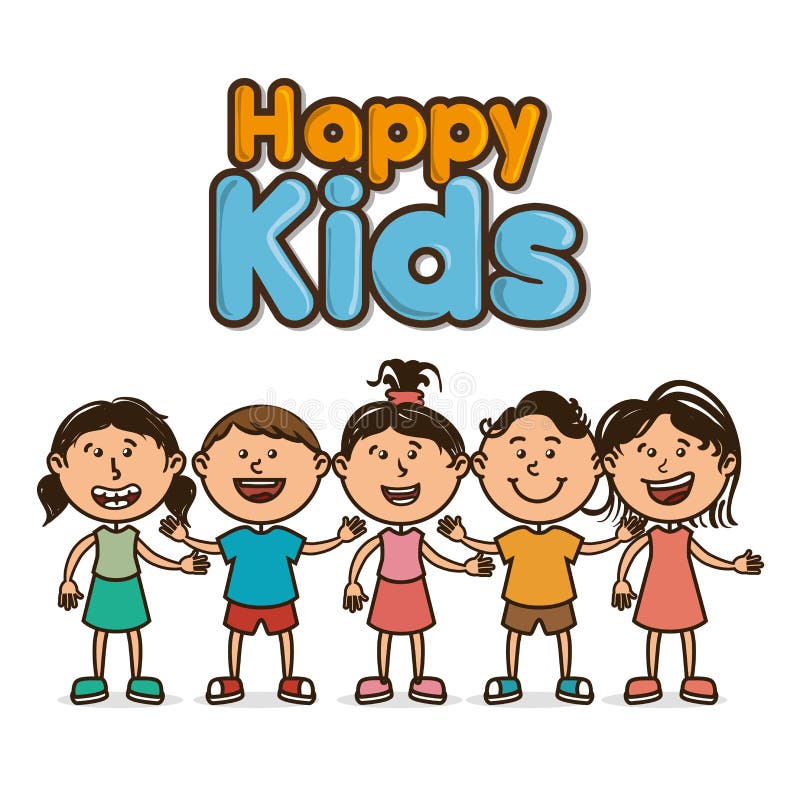 Happy kids design stock illustration. Illustration of expression - 67664595