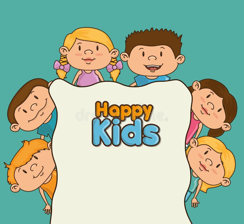Happy kids design stock illustration. Illustration of happy - 67664627