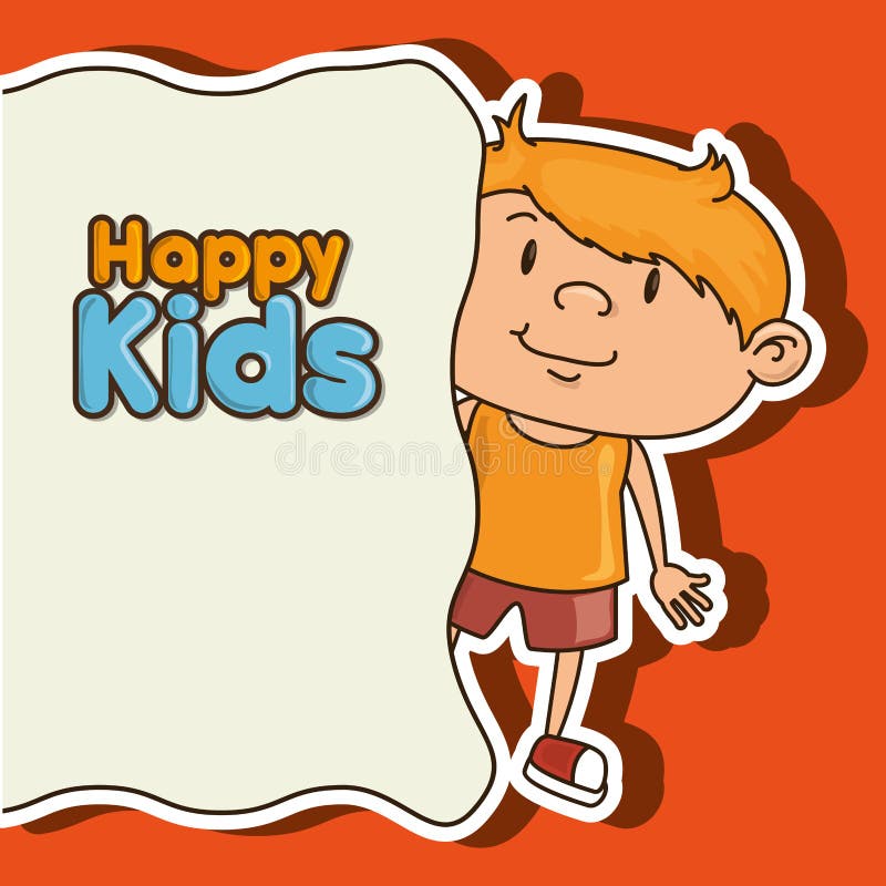 Happy kids design stock illustration. Illustration of young - 72428686