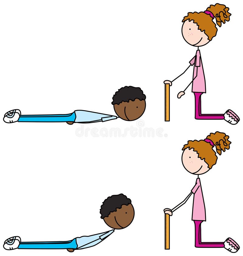 Happy kids exercise stock vector. Illustration of measurement - 360337367