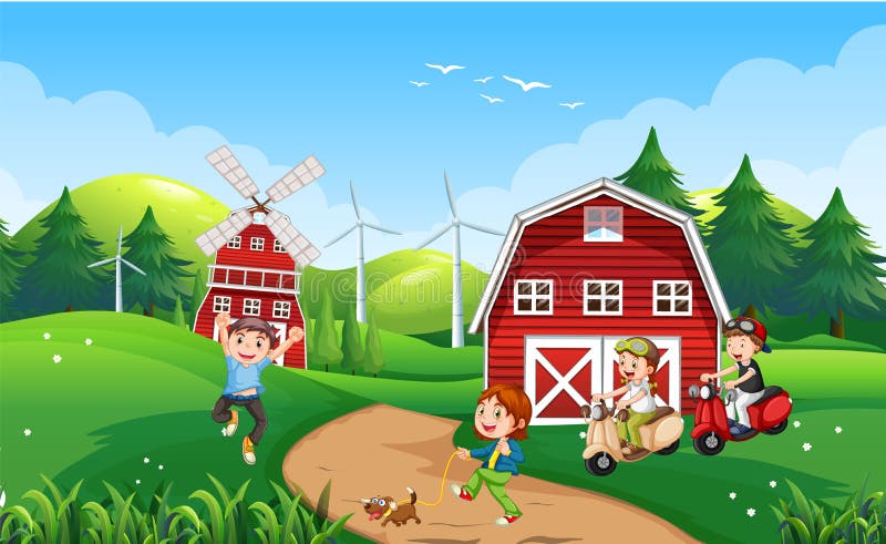 Happy farm animals stock vector. Illustration of farm - 39485474