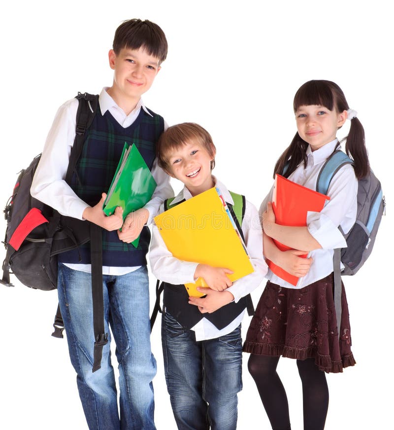 Happy kids going to school stock image. Image of family - 13761795