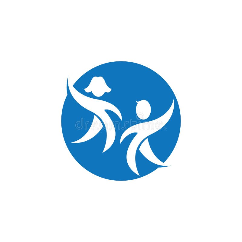 Happy Kids Logo Vector Template Illustration Stock Illustration ...