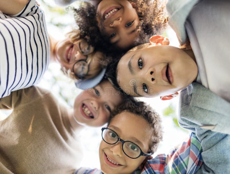 Happy kids in the park stock image. Image of hipster - 101849275