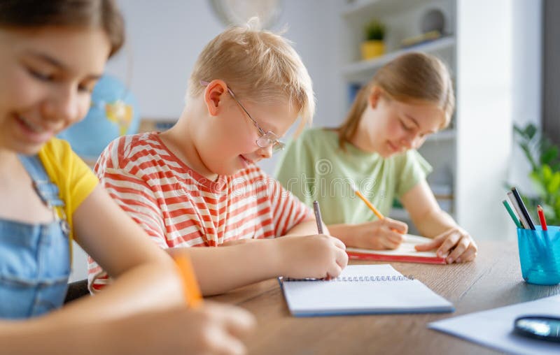 Happy kids at school stock photo. Image of education - 252333650