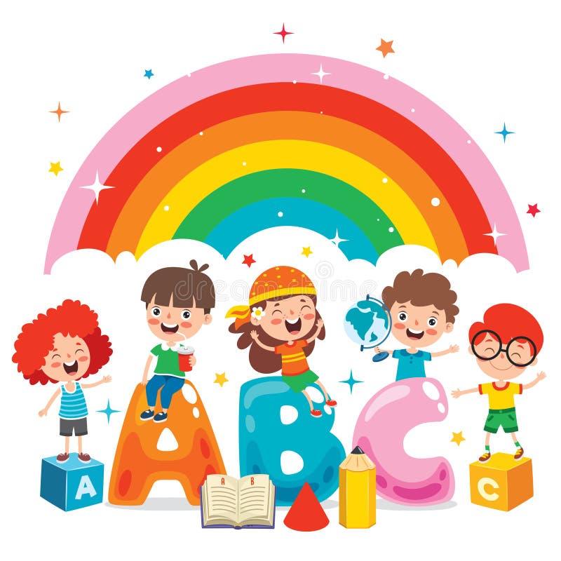 Kids Learning Abc Blocks Stock Illustrations – 244 Kids Learning Abc ...
