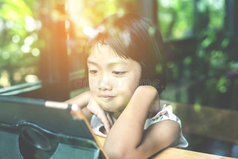 Happy Kids Using a Laptop Computer at Home Stock Image - Image of ...