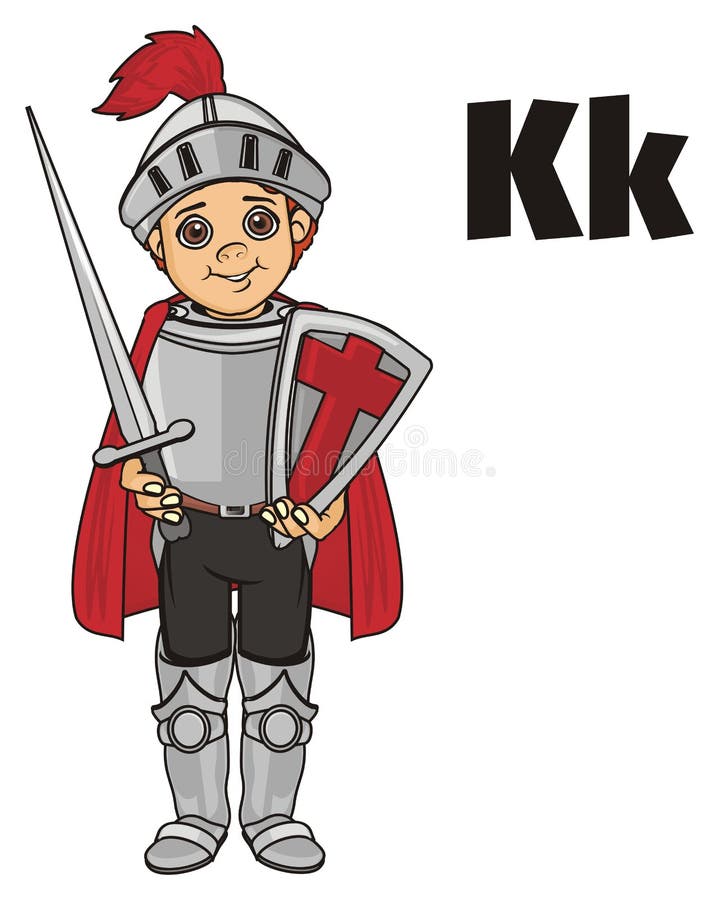 Knight and letters stock illustration. Illustration of defense - 99154054