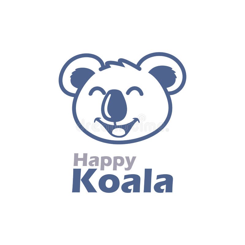 Happy Koala Cartoon Vector Design Illustration. Smiling Koala Stock ...