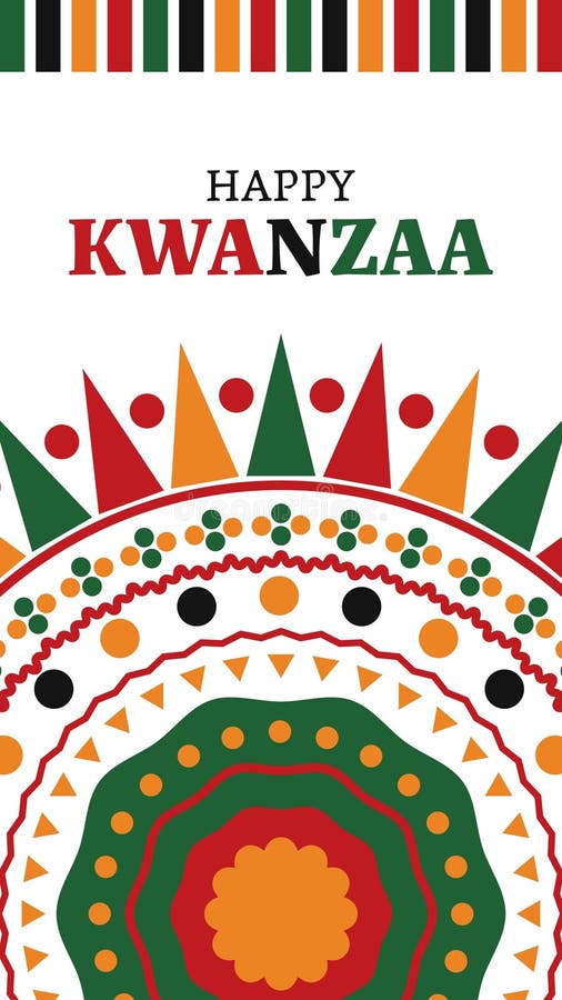 Happy Kwanzaa Banner Design with Traditional African Pattern Stock ...