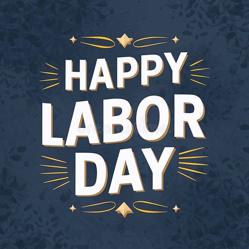 Happy Labar Day Poster Card Design Stock Illustration - Illustration of ...