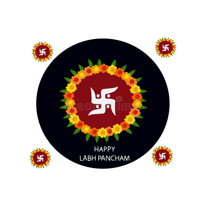 Happy Labh Pancham Set Background Vector Stock Illustration ...
