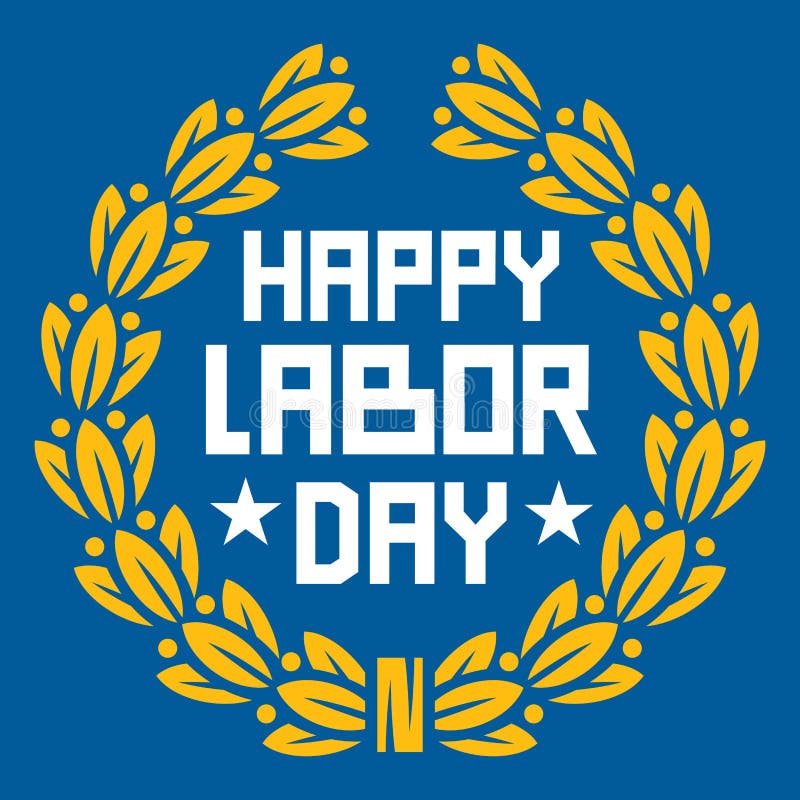 Happy Labor Day emblem stock vector. Illustration of democratic - 207169048