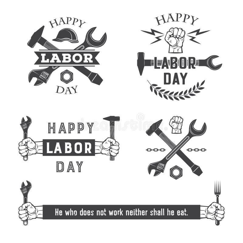 Happy Labor Day Emblem stock vector. Illustration of design - 76255872