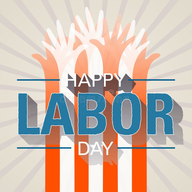 Happy Labor Day Hand Lettering Stock Vector - Illustration of ...