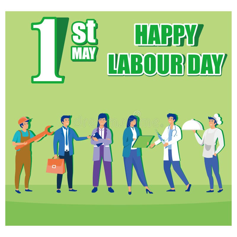 Happy Labor Day or International Workers Day. Stock Vector ...