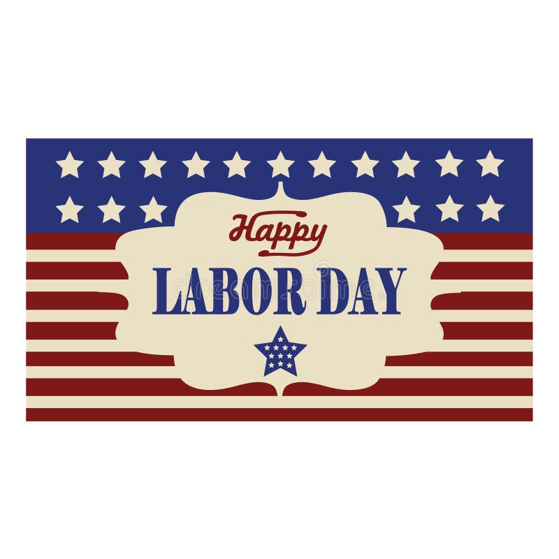 Happy Labor Day Label. Vector Illustration Decorative Design Stock ...