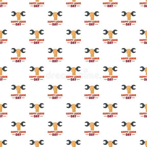 Happy Labor Day Pattern Seamless Vector Stock Vector - Illustration of ...