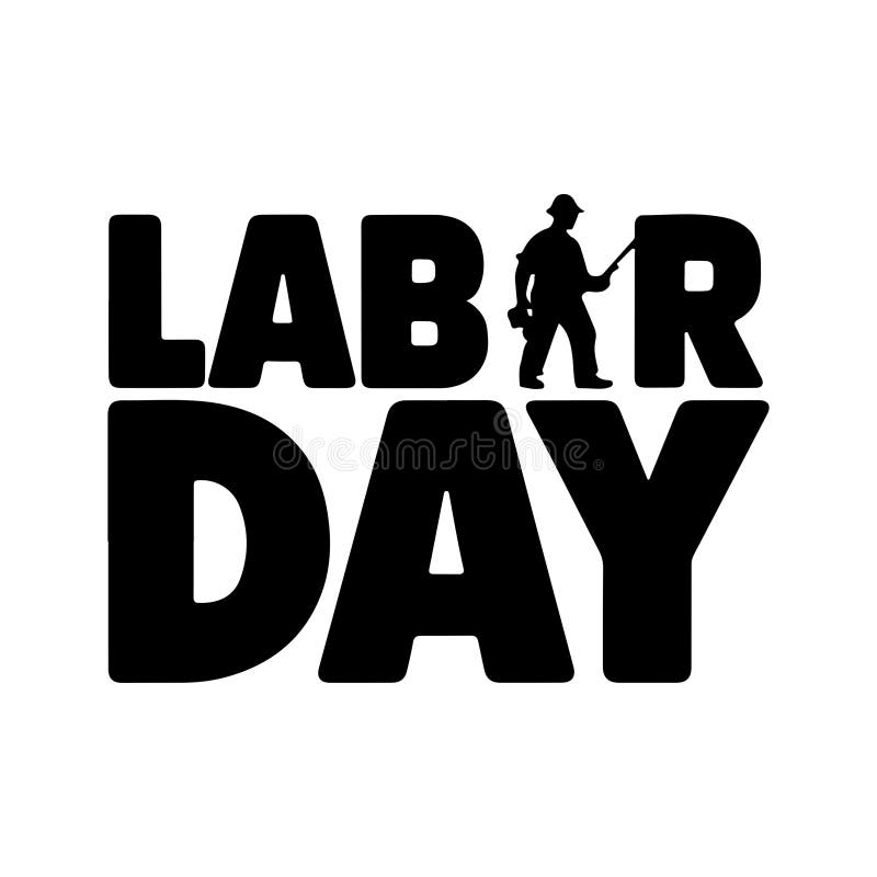 Happy Labor Day Silhouette Vector Art Stock Vector - Illustration of ...