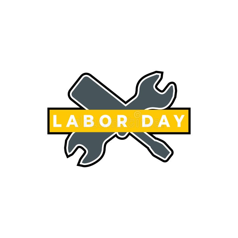 Happy Labor Day Text Vector Illustration Stock Vector - Illustration of ...