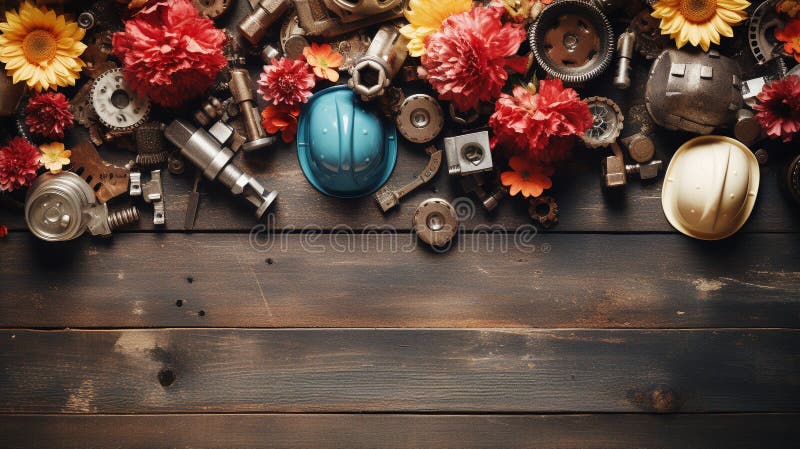 Happy Labor Day Top View International Worker39s Day Stock Image ...