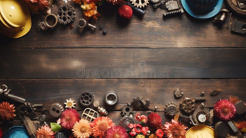 Happy Labor Day Top View International Worker39s Day Stock Image ...