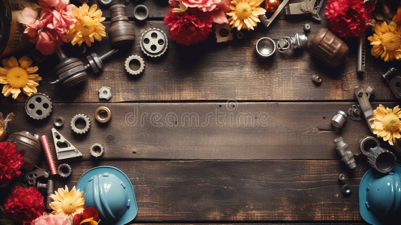 Happy Labor Day Top View International Worker39s Day Stock Photo ...