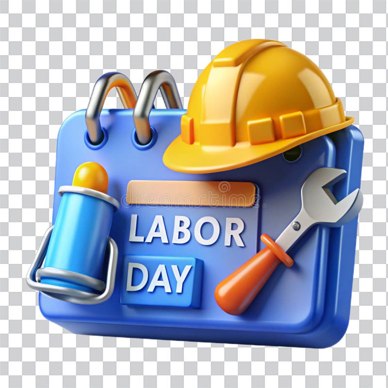 Happy Labor Day USA with Calendar and Tools 3D Rendering Stock ...