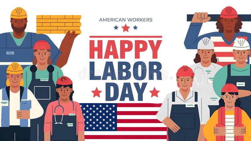 Happy Labor Day USA 2th September.Ai Generated Image Stock Image ...