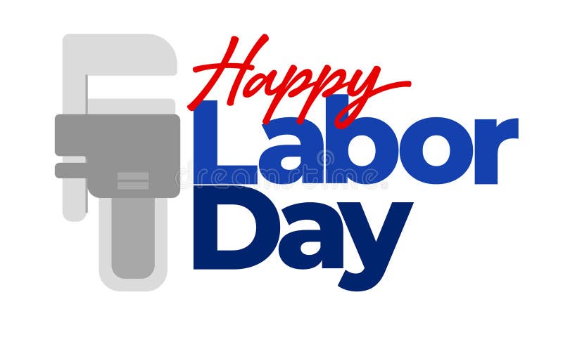 Happy Labor Day Wrench Symbol Sticker Emblem Graphic Elements Symbol ...