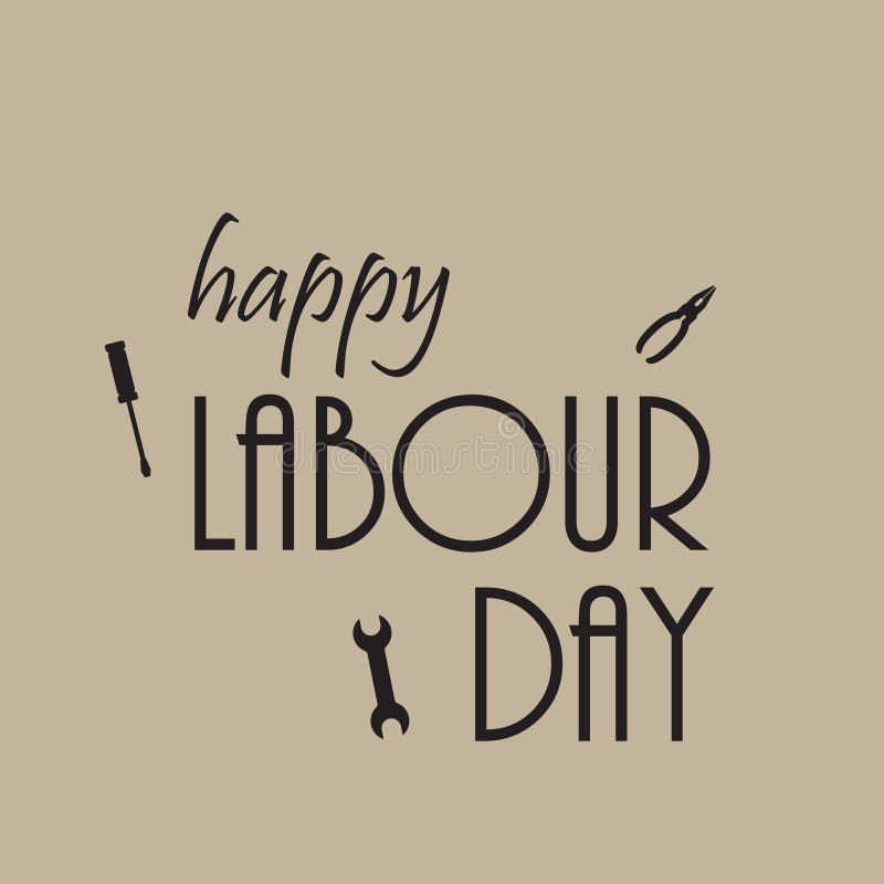 Happy Labour Day Greeting Card. Vector Illustration. Stock Vector ...