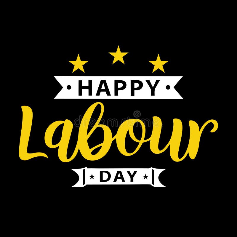 Happy Labour Day Typography Vector Art for Labour Day Stock Vector ...