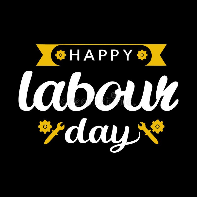 Happy Labour Day Typography Vector Art for Labour Day Stock Vector ...