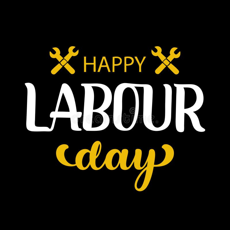 Happy Labour Day Typography Vector Art for Labour Day Stock Vector ...