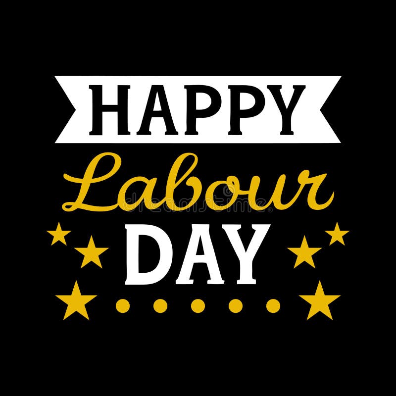 Happy Labour Day Typography Vector Art for Labour Day Stock Vector ...