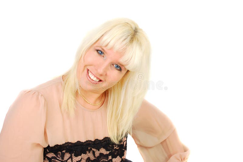 Happy lady stock photo. Image of hair, cheerful, attractive - 22903664