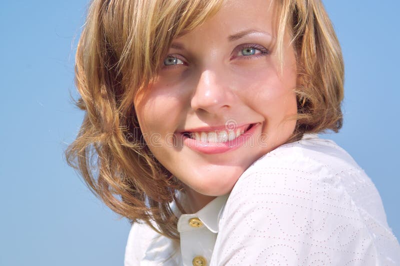 Happy lady stock photo. Image of copy, adult, happiness - 6096596