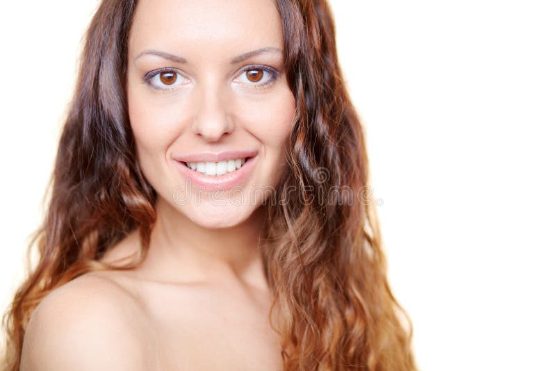 Happy lady stock photo. Image of close, face, lady, facial - 57562288