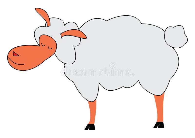 A Happy Lamb, Vector or Color Illustration Stock Illustration ...