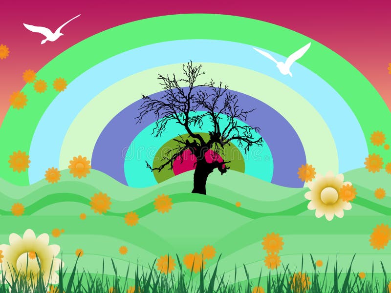 Happy landscape stock illustration. Illustration of happy - 2767522