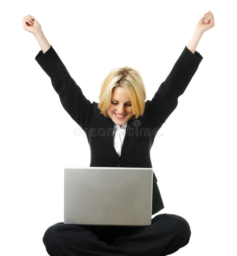 Happy Laptop Girl Picture. Image: 15511221