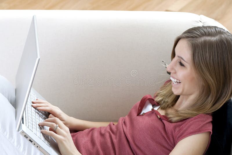 Happy Laptop User stock image. Image of concepts, beauty - 8251019