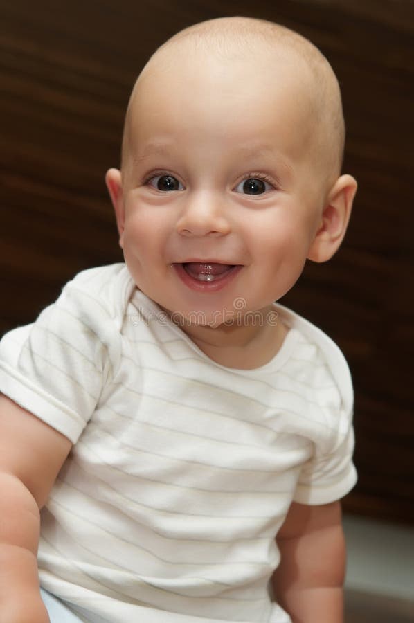 Happy laughing baby stock image. Image of child, playful - 15186117