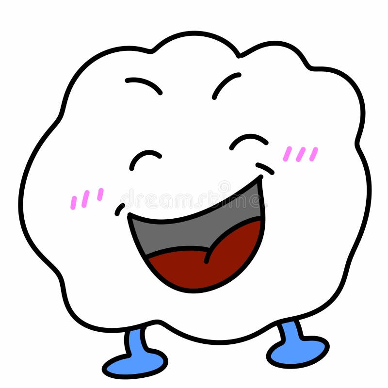 Happy Laughing Cloud Cartoon Stock Illustration - Illustration of ...
